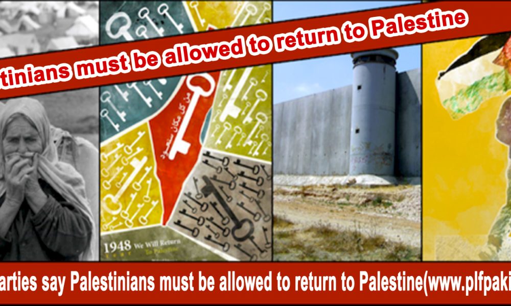 Seminar:Political parties say Palestinians must be allowed to return to ...