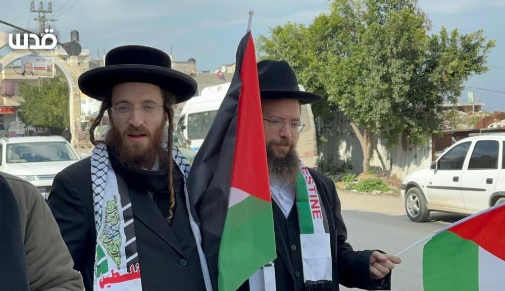 Neturei Karta Jewish activists visit Jenin, raise Palestine flag - PLF ...